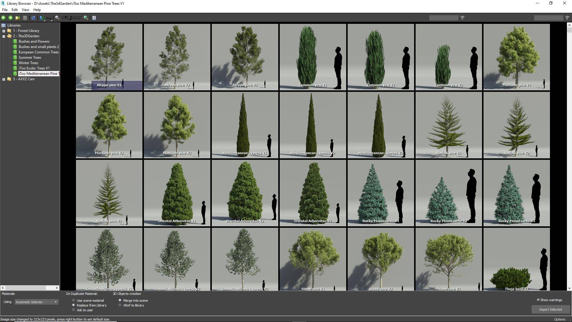 Compre la librería Mediterranean Pine Trees Volumen 1 3DGarden con recursos 3d compatibles con ...