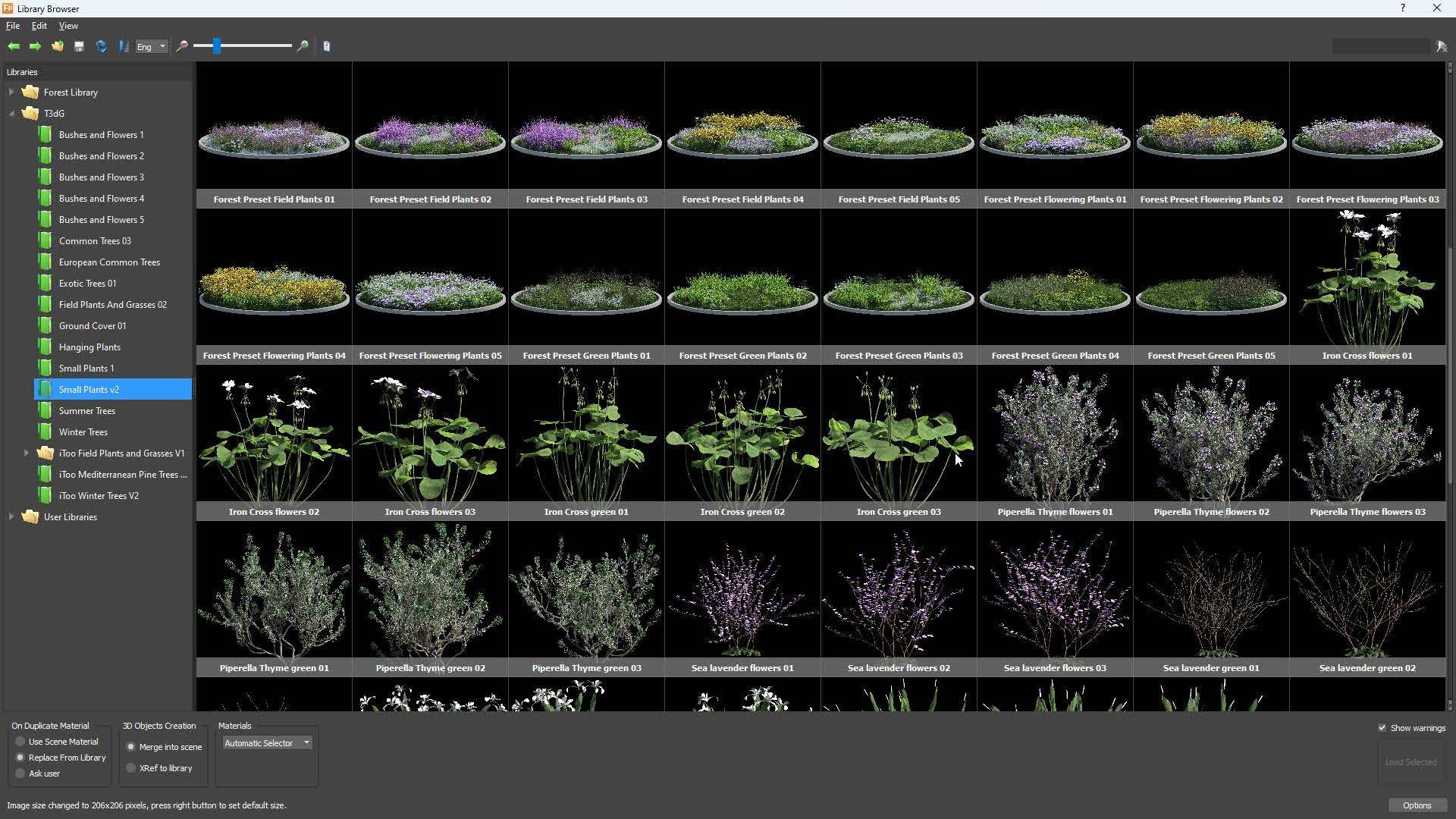 Purchase the Small Plants Volume 2 3DGarden 3d asset library compatible with ForestPack