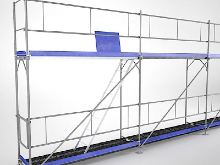 European Scaffold 1F - RailClone library for 3ds Max