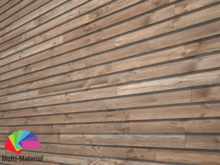 Plank Cladding 1 - RailClone library for 3ds Max