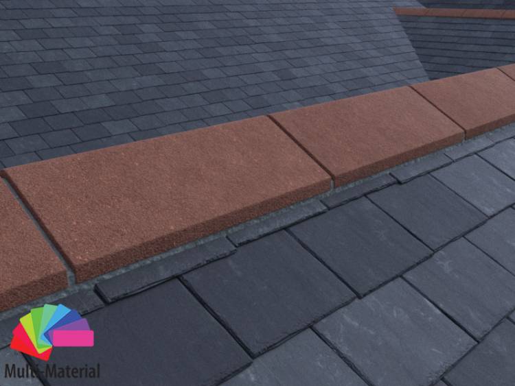 120 Angle Hip - Mortar Fixing - Librerías RailClone para 3ds Max