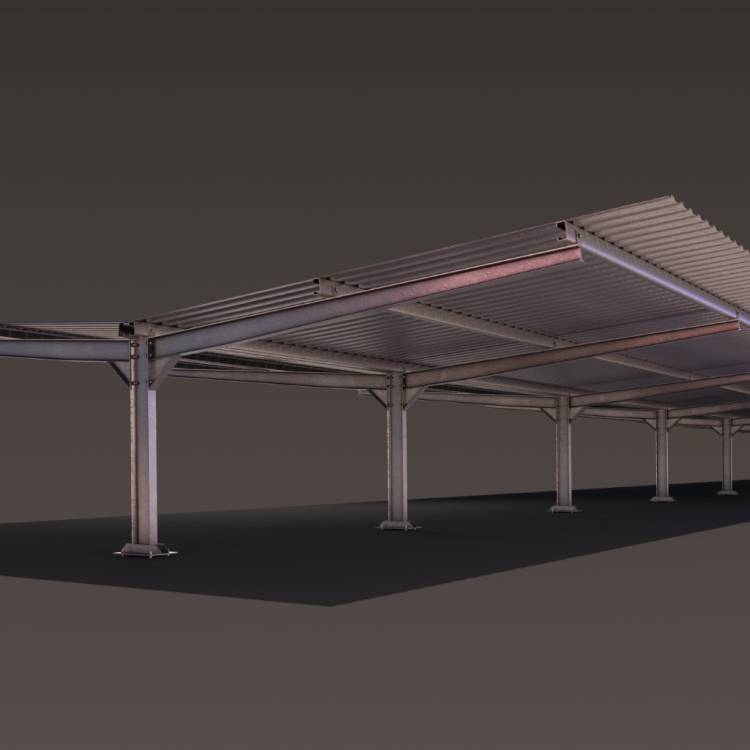 Double Parking 1 Canopy 1 Railclone Library For 3ds Max