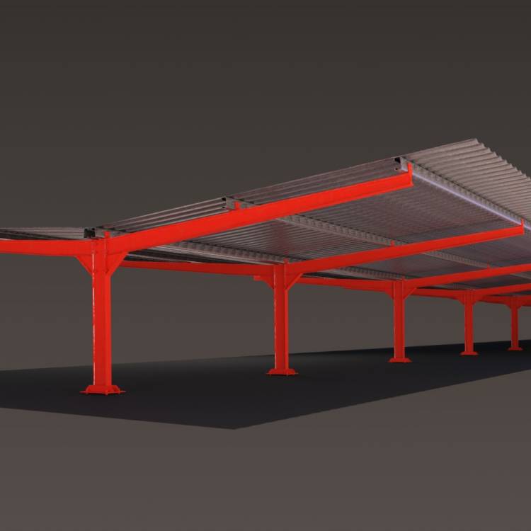 Double Parking 1 Canopy 7 Railclone Library For 3ds Max