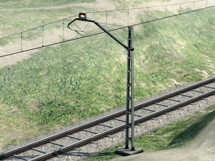 Railway & Post 1 - RailClone library for 3ds Max