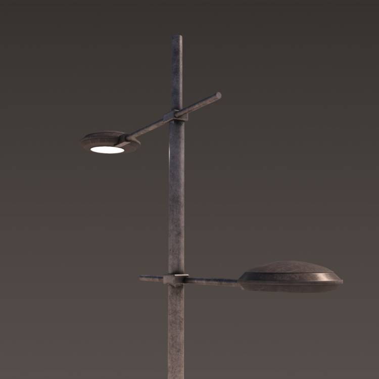 Street Light 1 Dual - RailClone library for 3ds Max