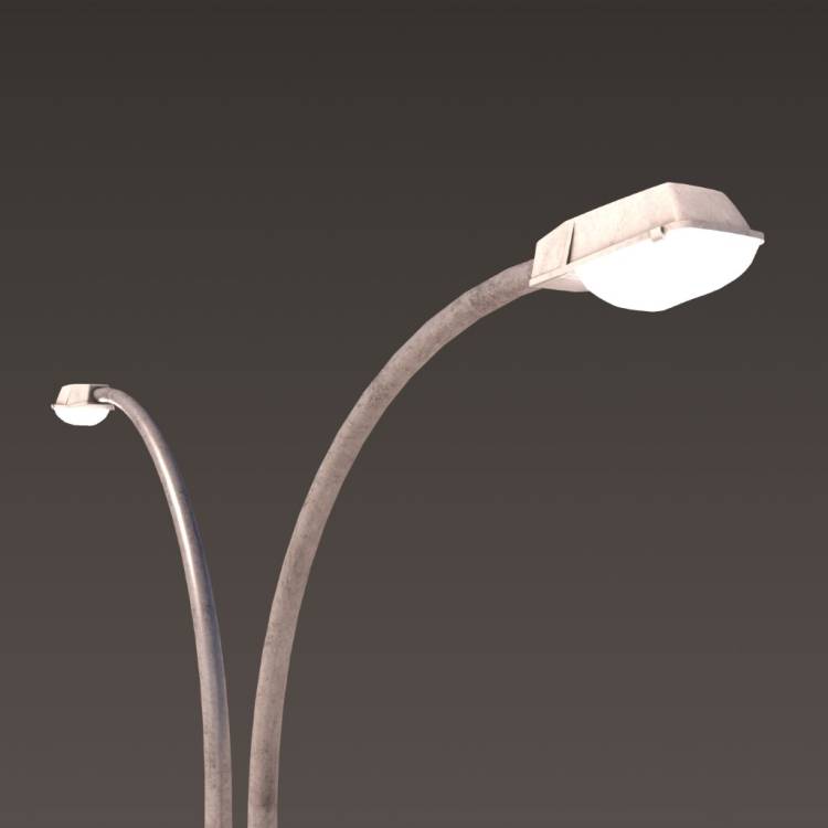 Street Light 6 Dual - RailClone library for 3ds Max
