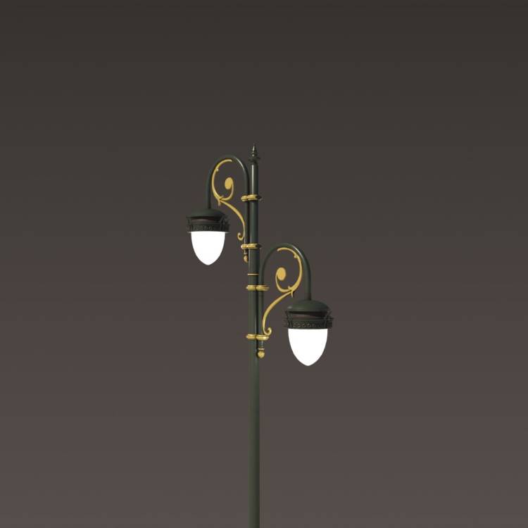 Street Light 8 Dual B - RailClone library for 3ds Max