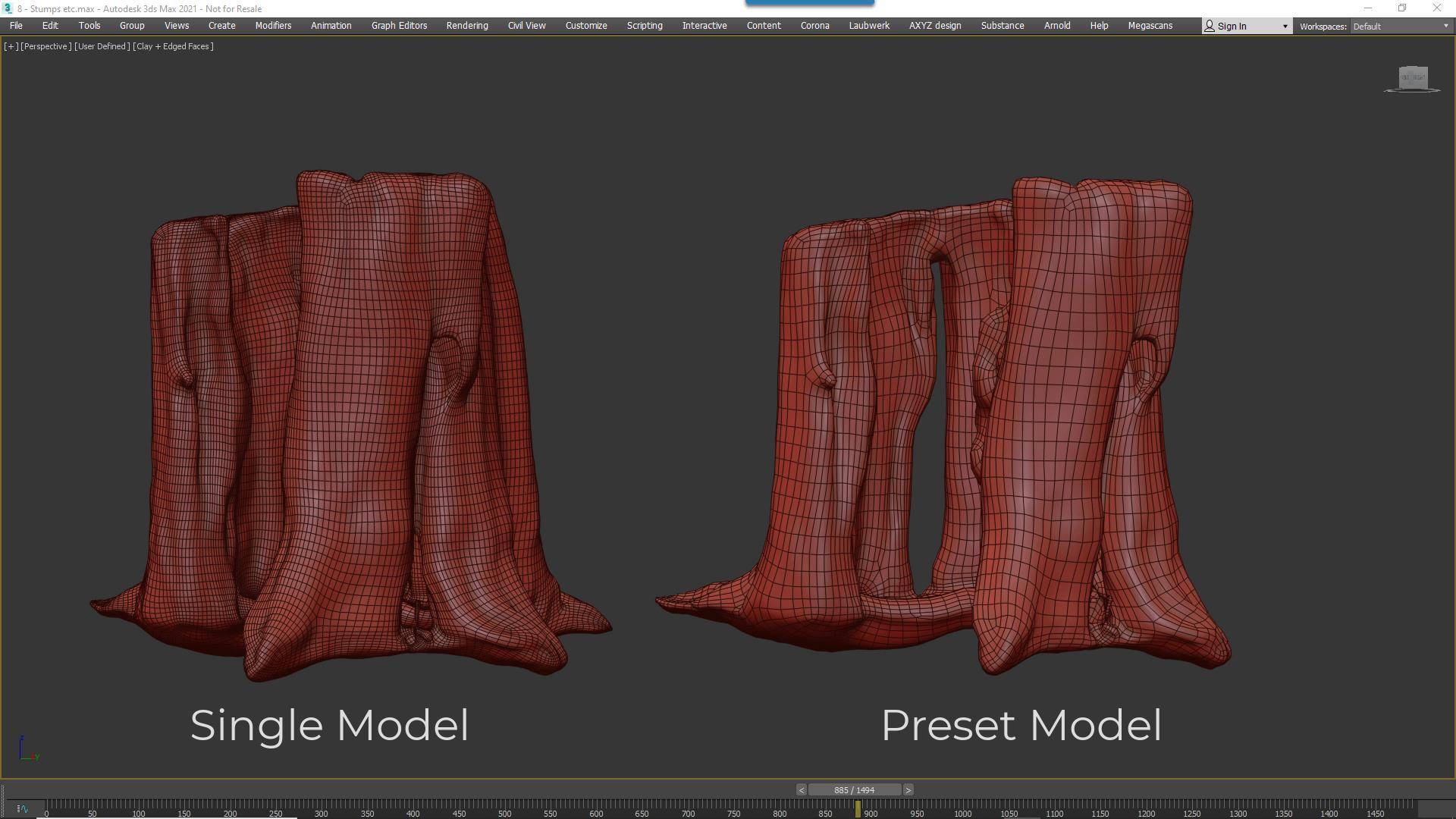 Tutorial - How to use Forest Pack 7's Tree Stump Library