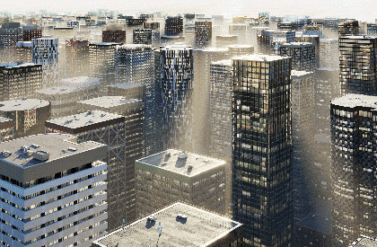 Purchase the Background Buildings Volume 1 ParametricLibrary 3d asset library for RailClone