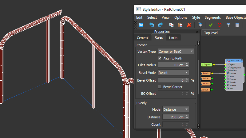Tutorial - How to create parametric railings with 3ds Max